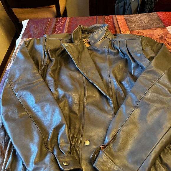 Jackets & Coats | Vintage 8s Gray Leather Jacket From Merry Go Round ...